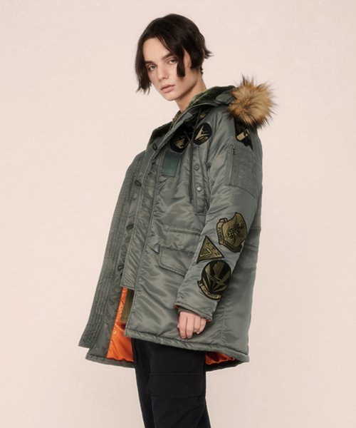 엑스톤즈(XTONZ) [XTONZ] XJ8 PATCH N-3B JACKET - Khaki - 124,600원 | 무신사 스토어