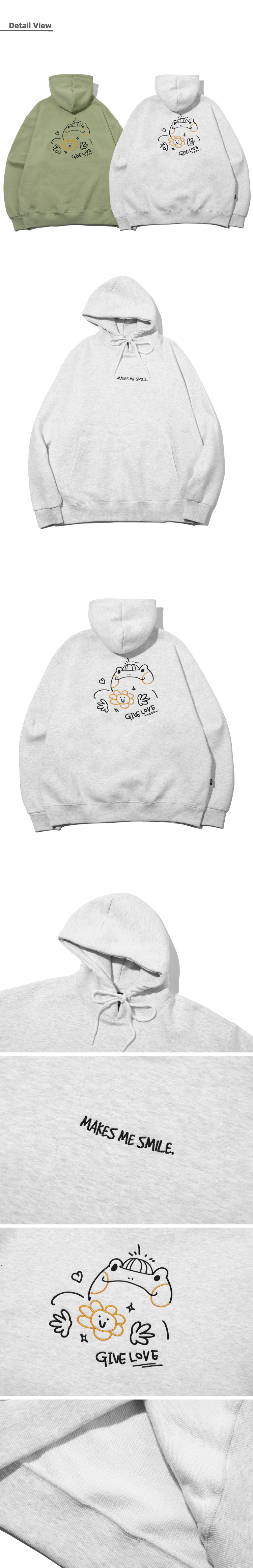 MUSINSA | CPGN STUDIO Crocodile Pop embroidered Hoodie Melange White