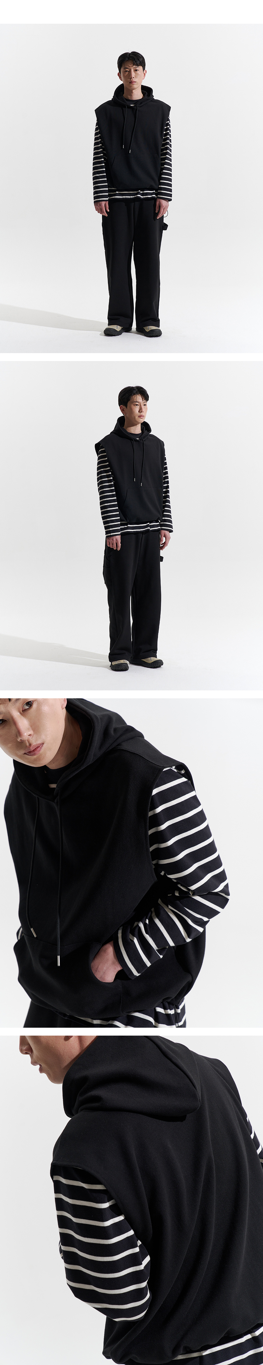 String Hood Sweat Vest [2 Colors] - 감도 깊은 취향 셀렉트샵 29CM