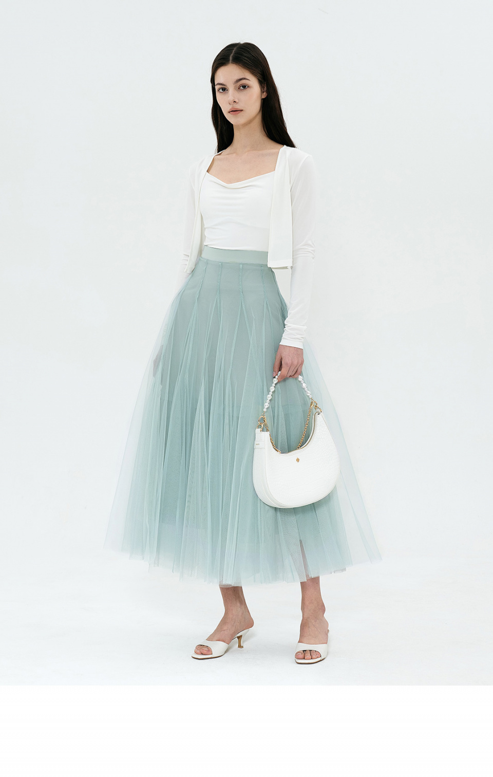 [23SS] Etoile Banding Sha Skirt (Mint)_GRACE U