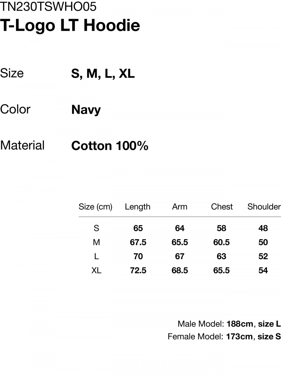 T-Logo LT Hoodie Navy - 감도 깊은 취향 셀렉트샵 29CM