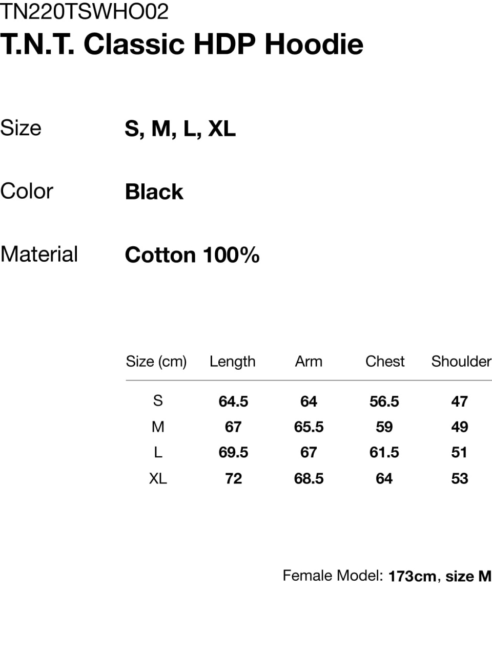(FW23) T.N.T. Classic HDP Hoodie Black - 감도 깊은 취향 셀렉트샵 29CM