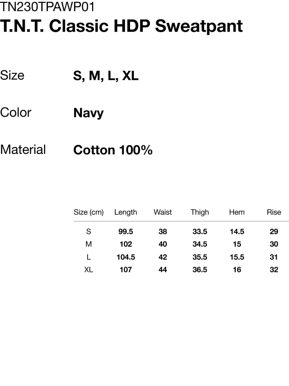 (FW23) T.N.T. Classic HDP Sweatpant Navy - 감도 깊은 취향 셀렉트샵 29CM