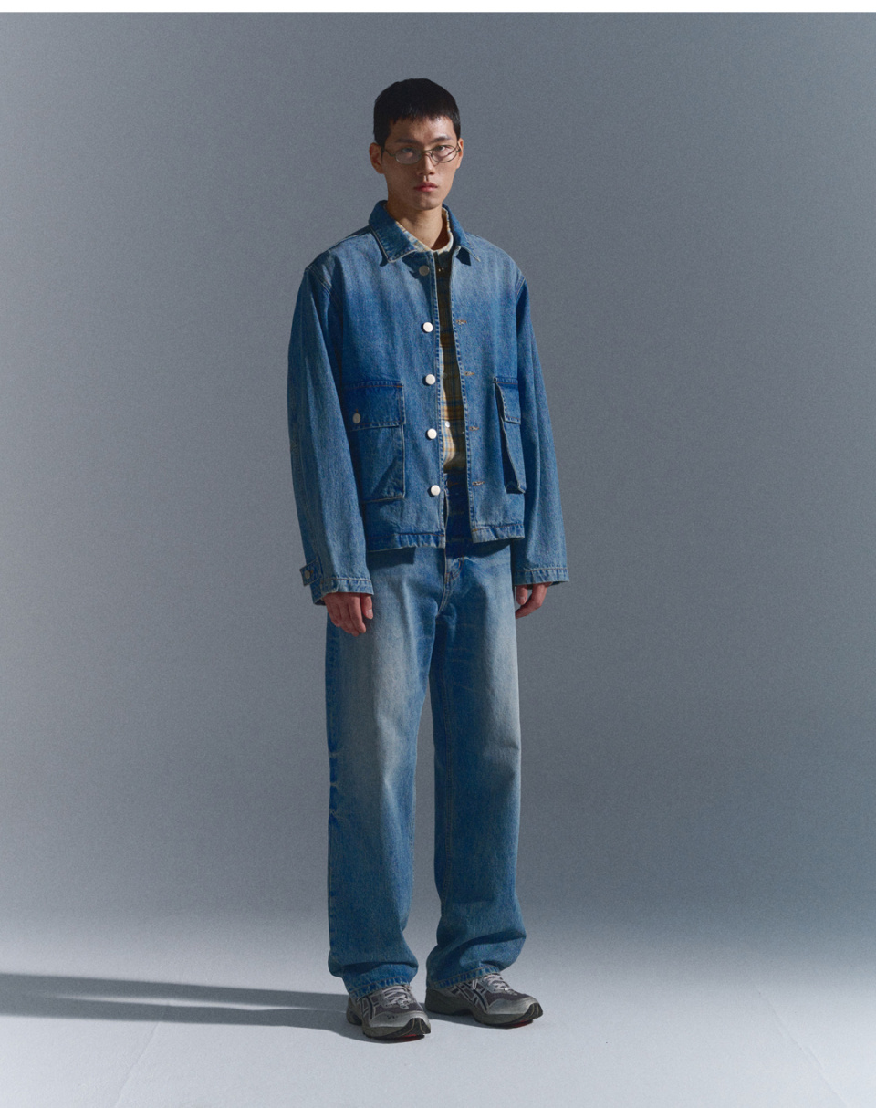 Burn Bleached Denim Jacket Blue - OCO, 브랜드 편집샵 오씨오