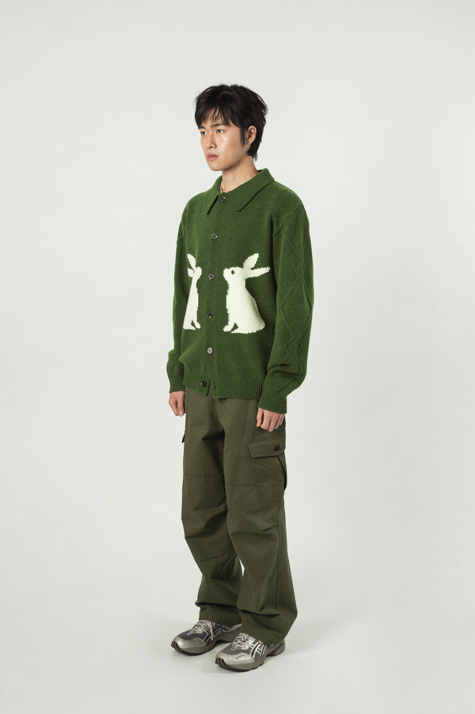 LOUIS RABBIT CARDIGAN (GREEN) - 감도 깊은 취향 셀렉트샵 29CM