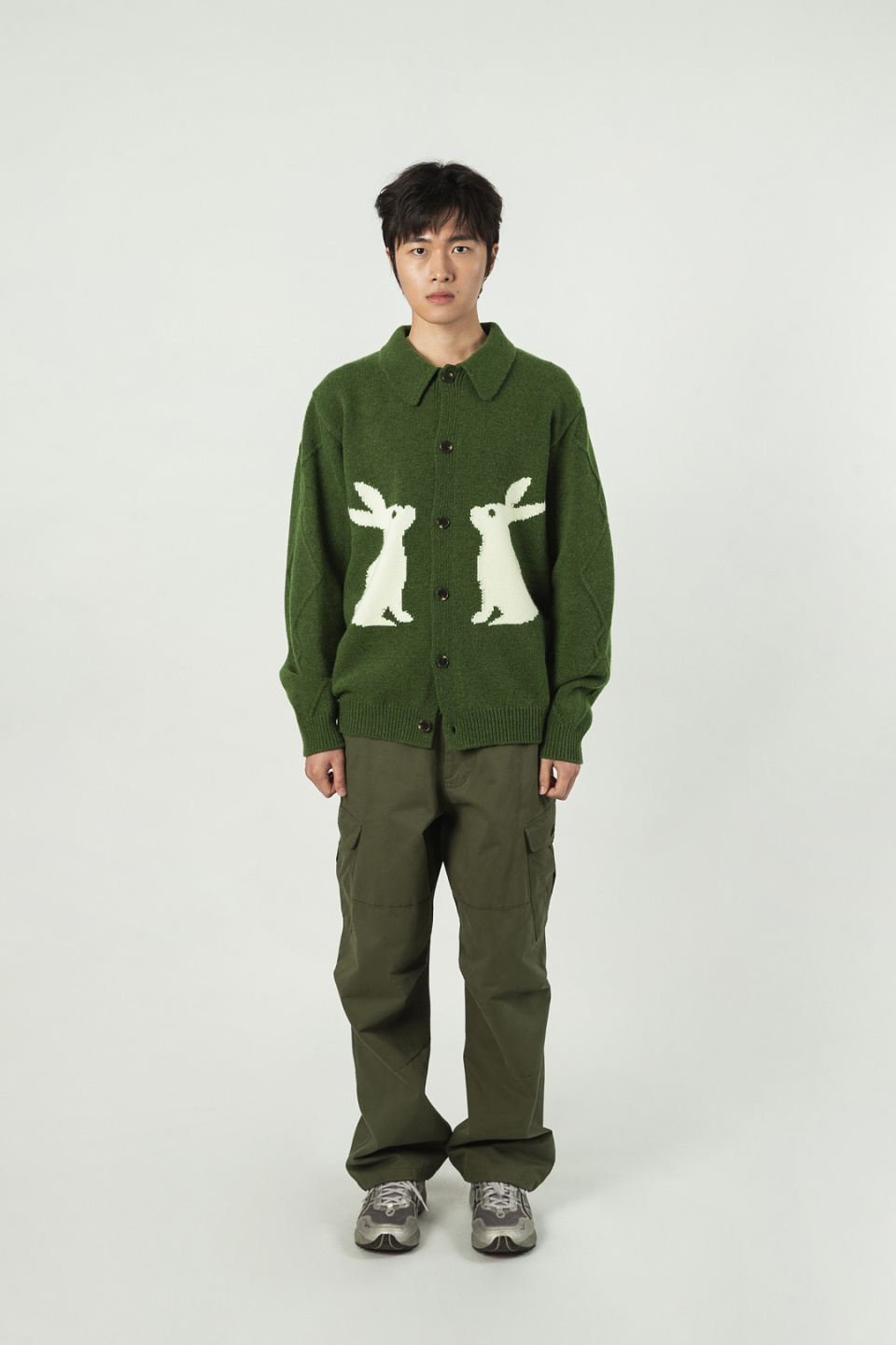 LOUIS RABBIT CARDIGAN (GREEN) - 감도 깊은 취향 셀렉트샵 29CM