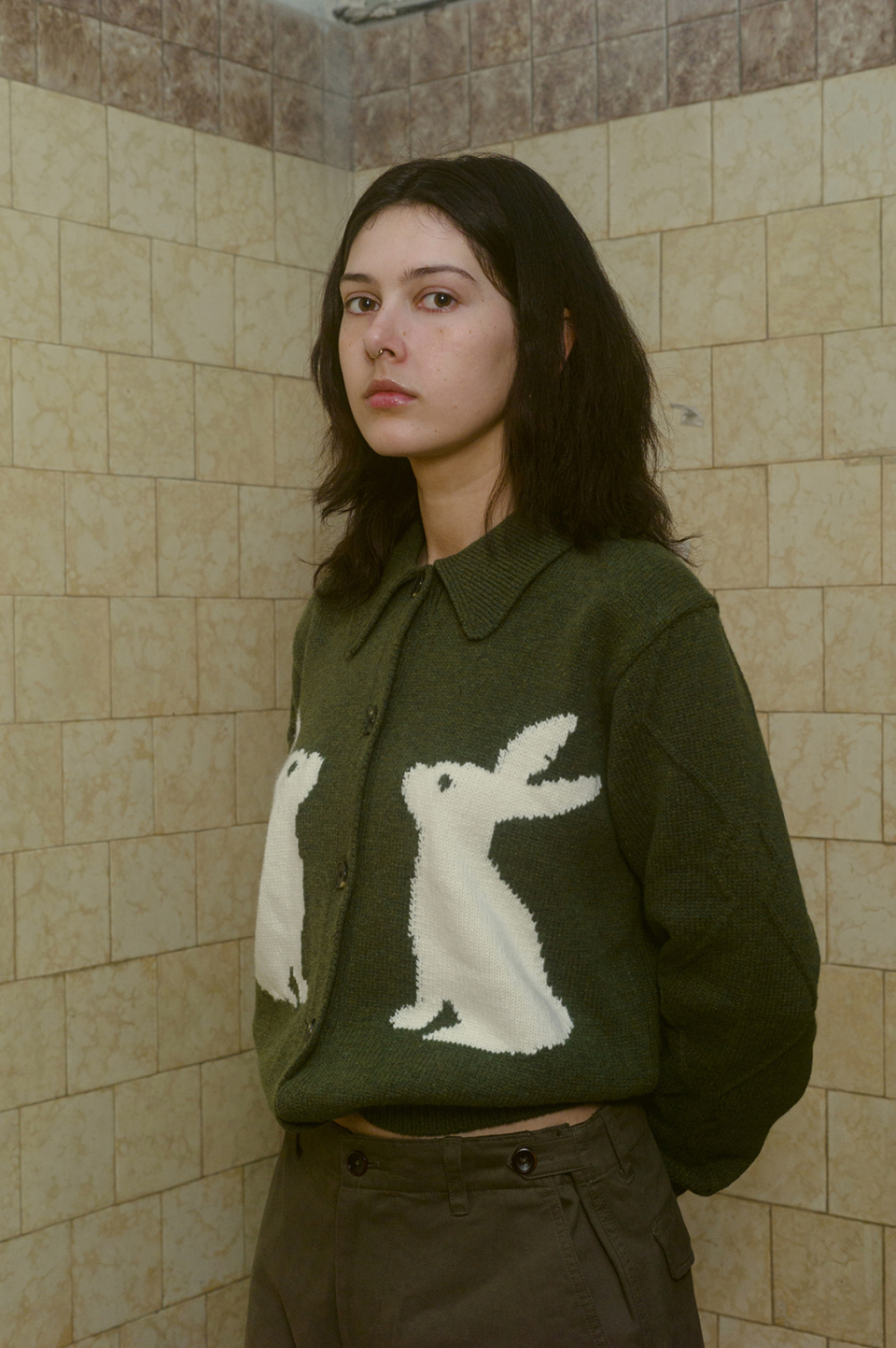 [WOMAN] LOUIS RABBIT CARDIGAN (GREEN) - 감도 깊은 취향 셀렉트샵 29CM