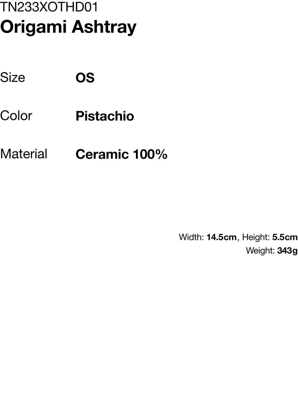 Origami Ashtray Pistachio - 감도 깊은 취향 셀렉트샵 29CM