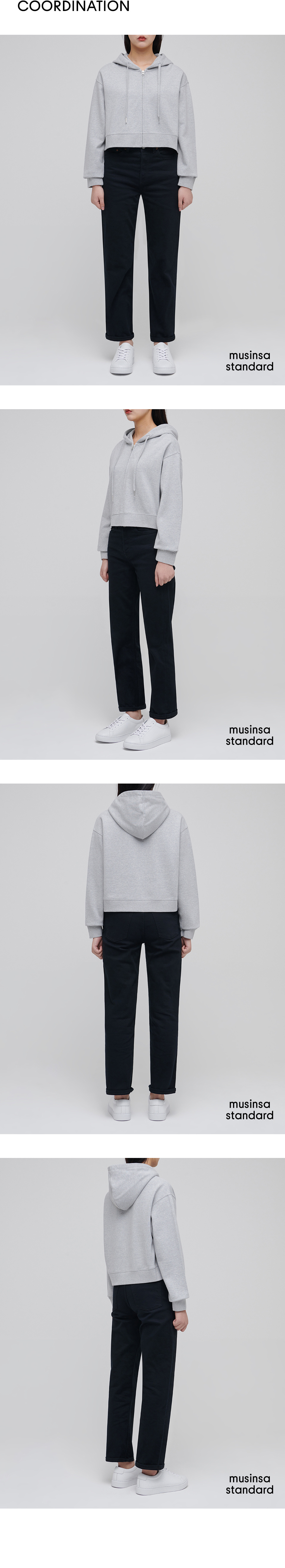 MUSINSA | MUSINSA STANDARD WOMAN WOMENS CROPPED ZIP-UP HOODIE_MEDIUM GRAY